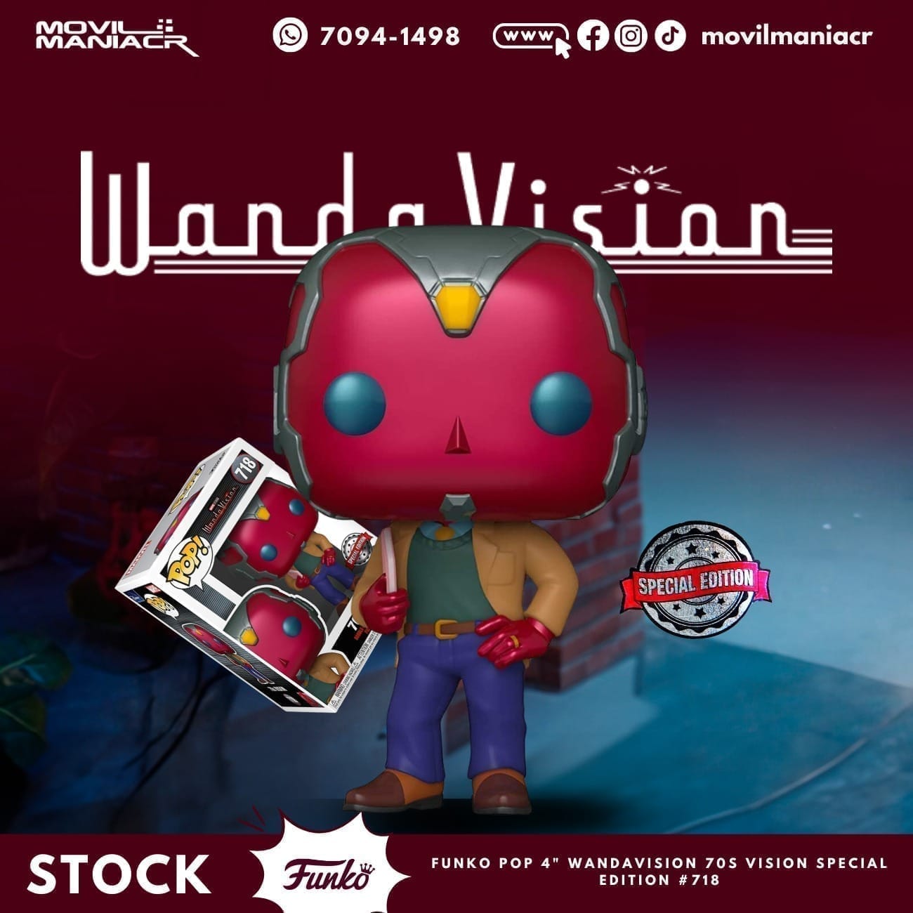 Funko Pop WandaVision 70s Vision Special Edition #718