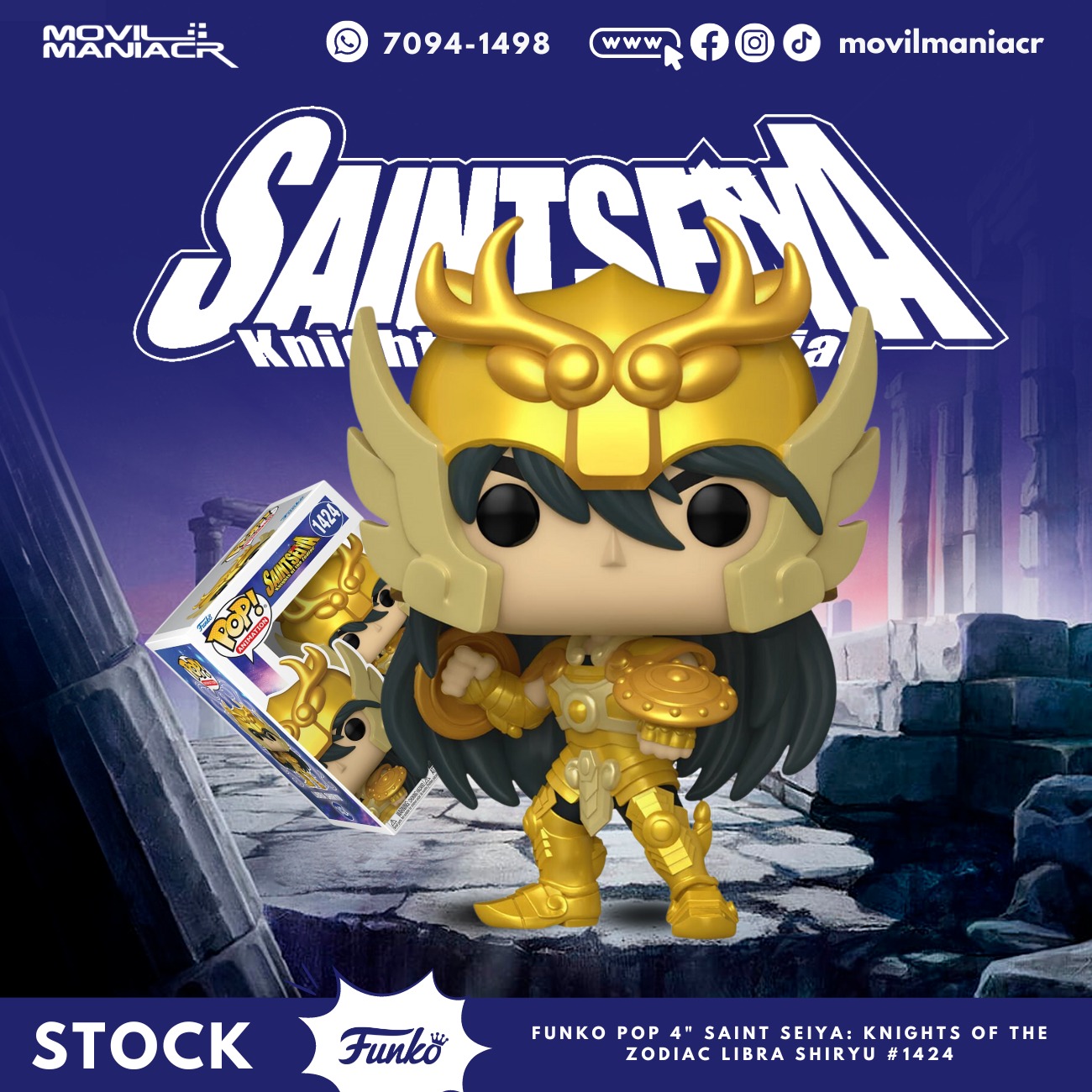 Funko Pop Saint Seiya Knights Of The Zodiac Libra Shiryu #1424