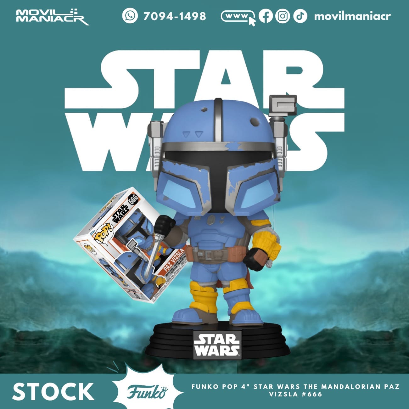 Funko Pop Star Wars The Mandalorian Paz Vizsla #666