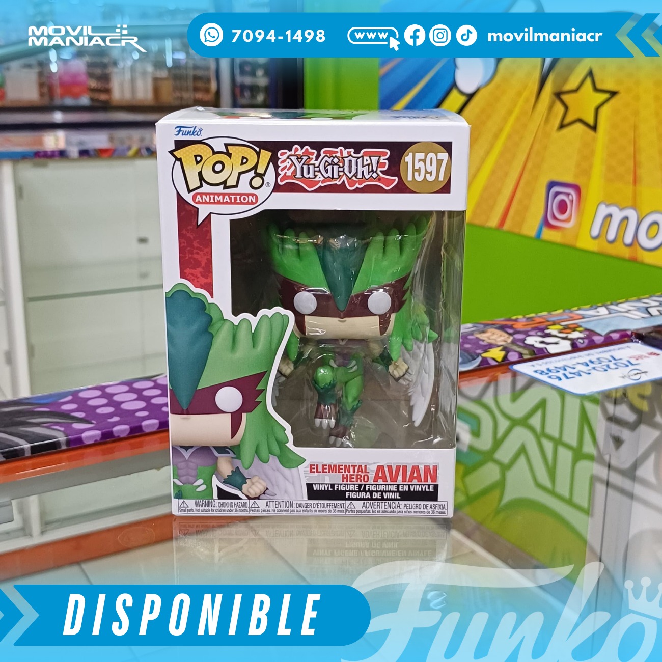 Funko Pop Yu-Gi-Oh! Elemental Hero Avian #1597
