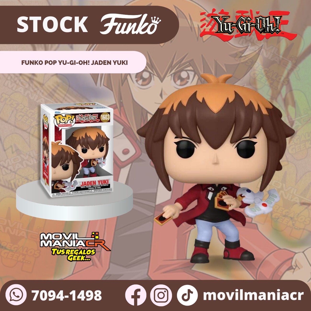 Funko Pop Yu-Gi-Oh! Jaden Yuki #1603