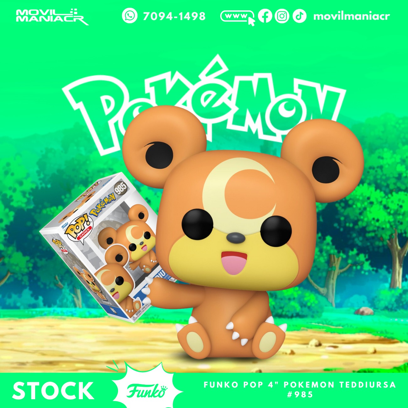 Funko Pop Pokémon Teddiursa #985