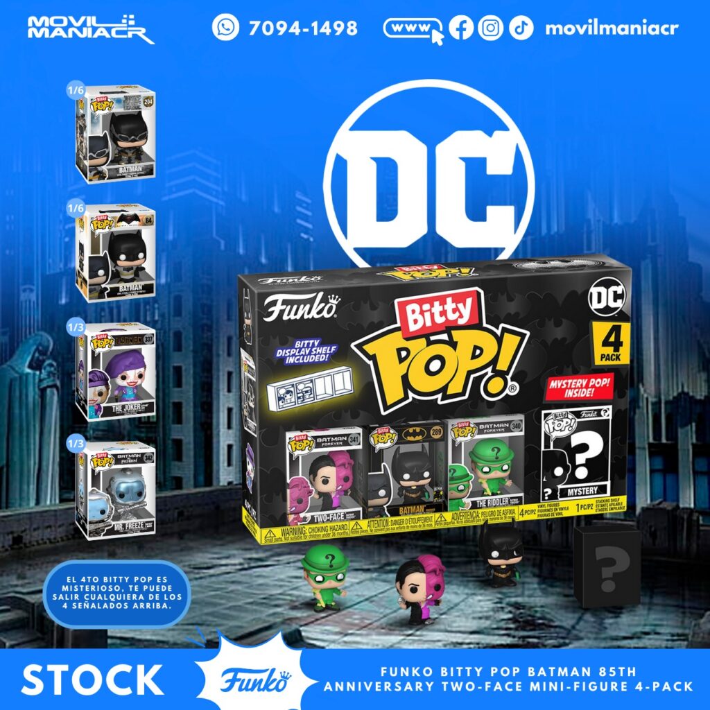 4-Pack Bitty Pop Batman 85th Anniversary Two-Face