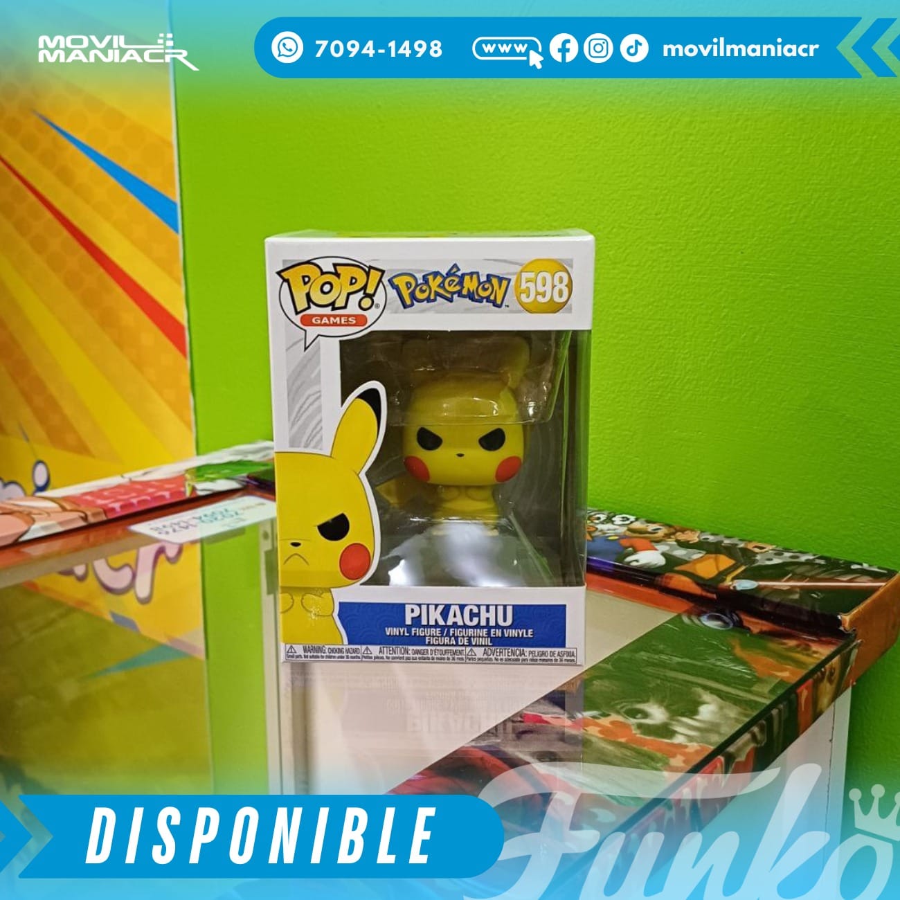 Funko Pop Pokémon Grumpy Pikachu #598