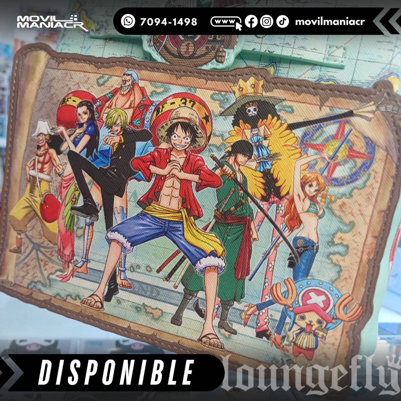 Bolso Mini Loungefly One Piece Luffy Gang Map
