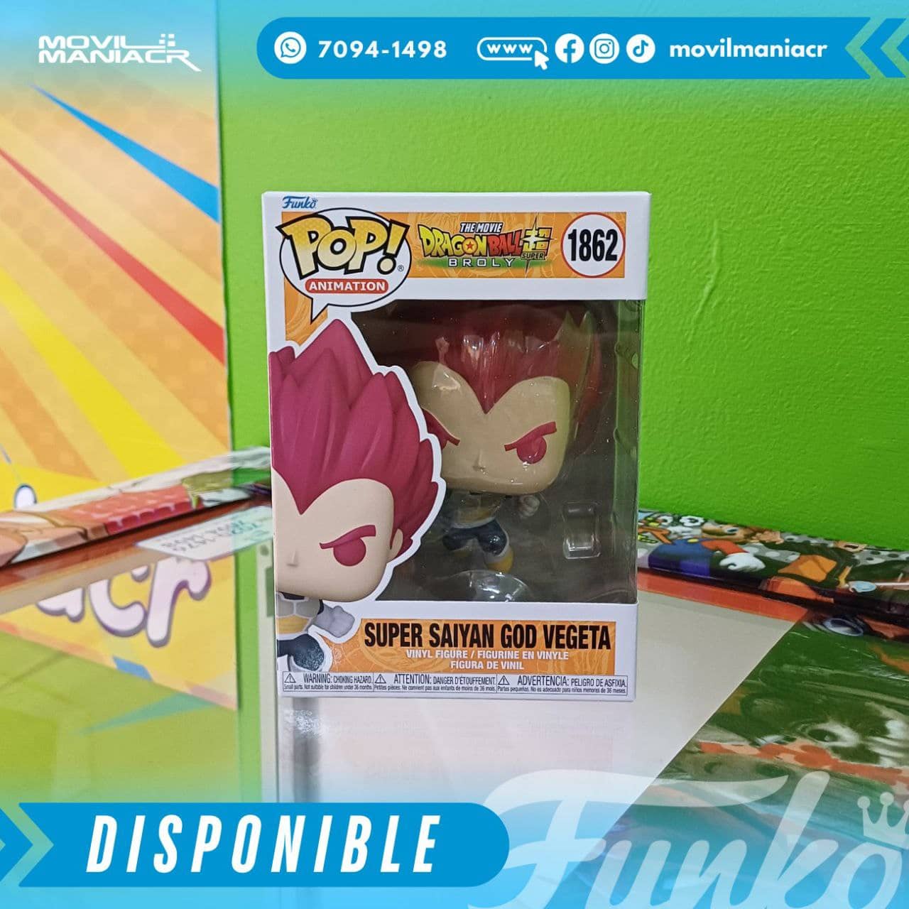 Funko Pop Dragon Ball Super Saiyan God Vegeta #1862 – ¡Disponible Ahora ...