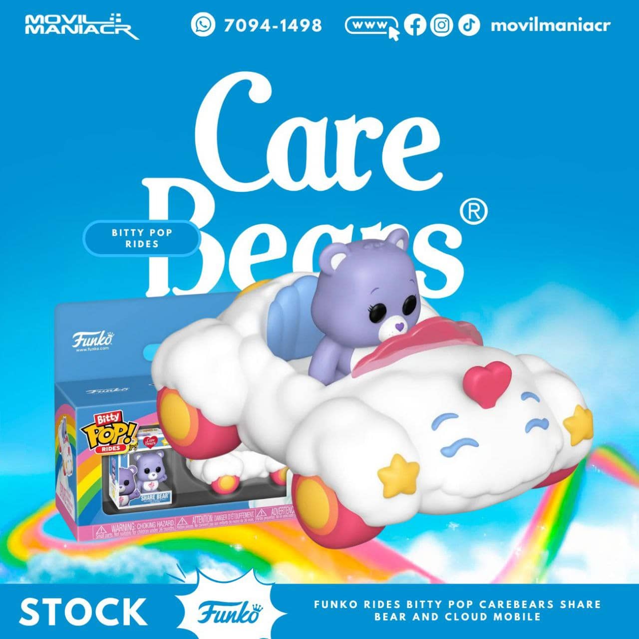 Rides Bitty Pop Carebears Share Bear And Cloud Mobile – ¡Disponible ...