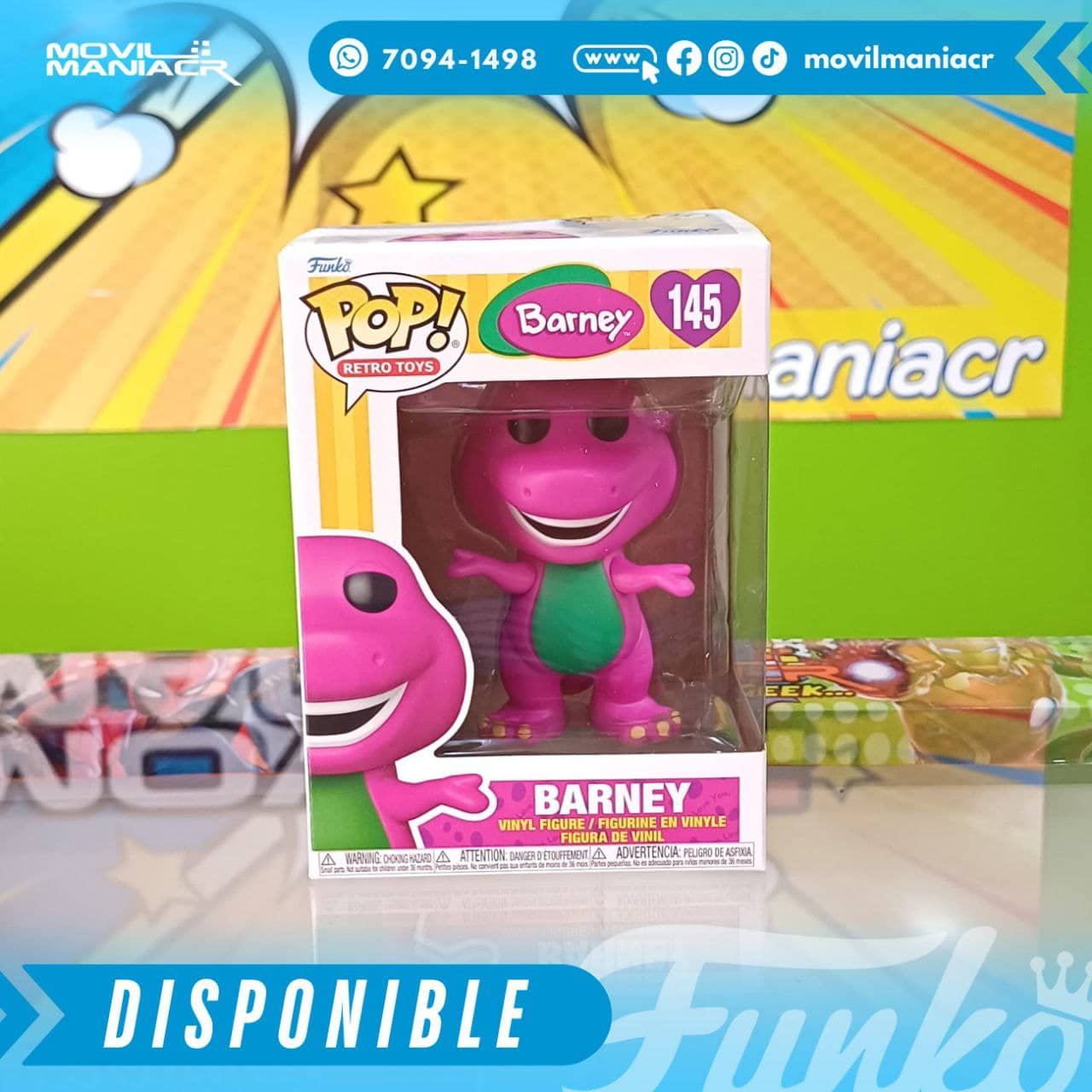 Funko Pop Barney #145 – ¡Disponible Ahora! | MovilManiaCR