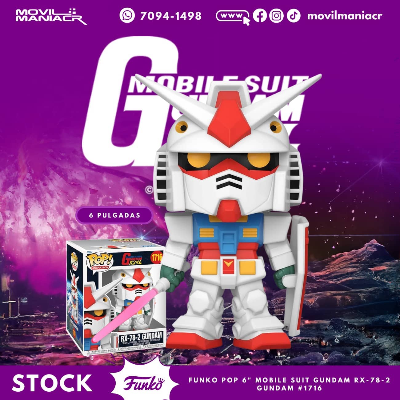 Funko Pop Mobile Suit Gundam RX-78-2 Gundam #1716 - 6Pulgadas ...