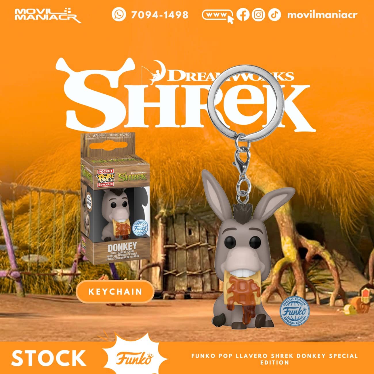 Funko Pop Shrek DreamWorks 30th Anniversary Donkey Glitter - Llavero ...