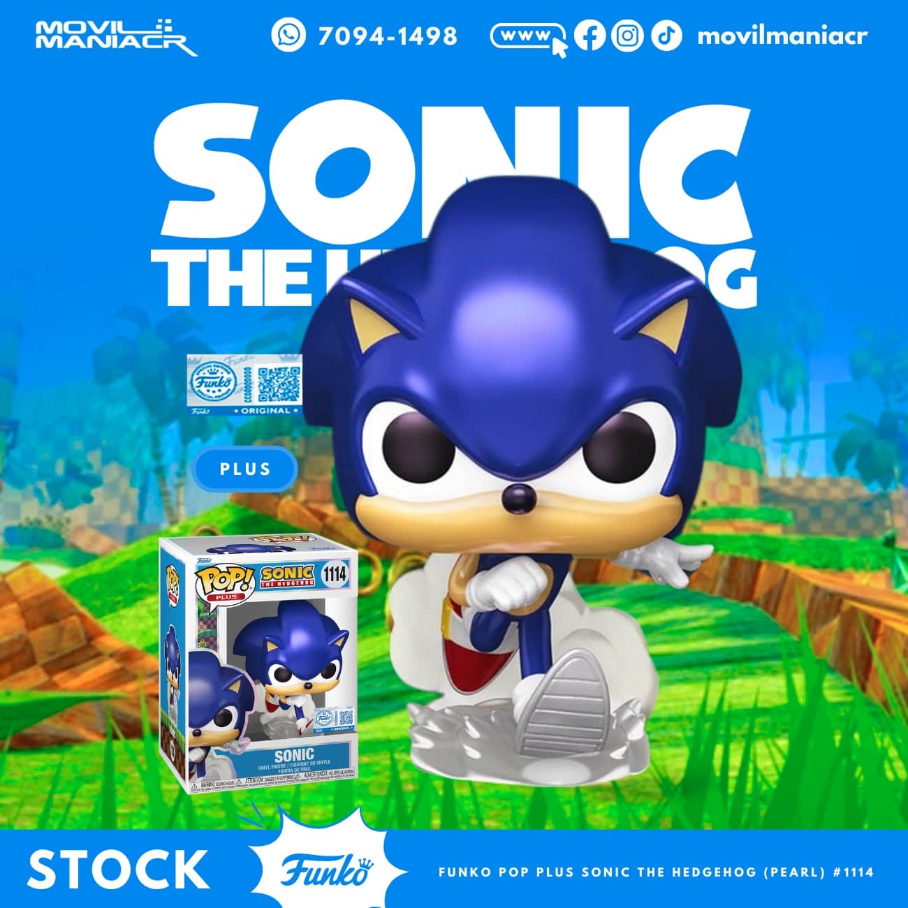 Funko Pop Sonic The Hedgehog (Pearl) Exclusivo #1114 – ¡Disponible ...