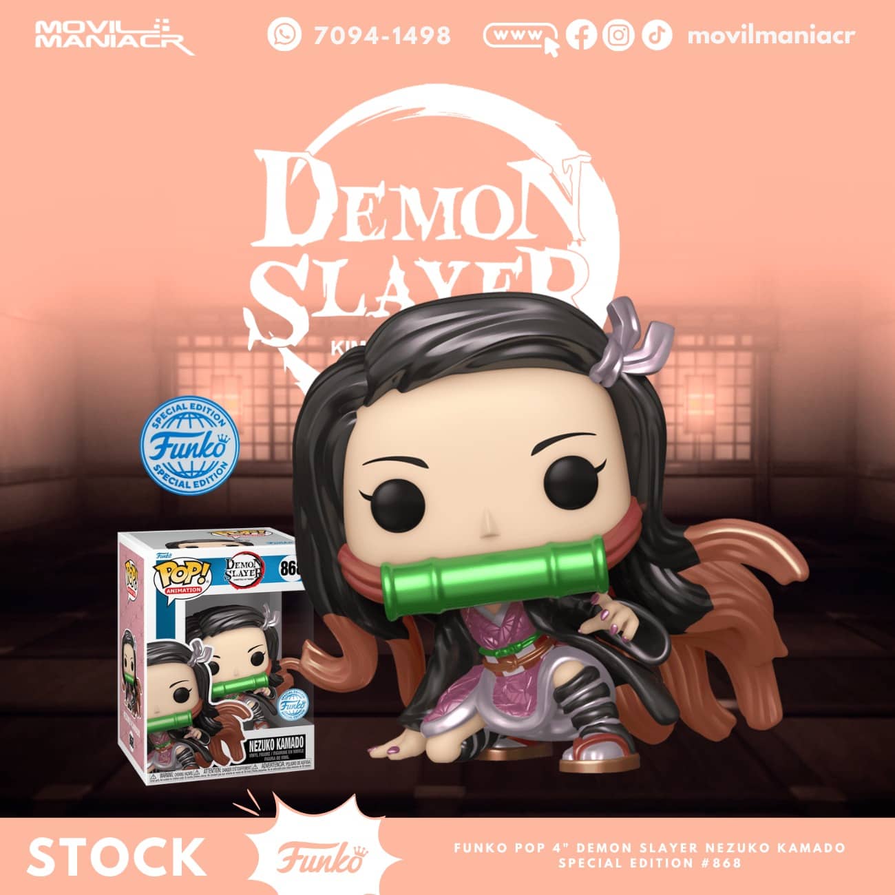 Funko Pop Demon Slayer Nezuko Metallic Exclusivo #868 – ¡Disponible ...