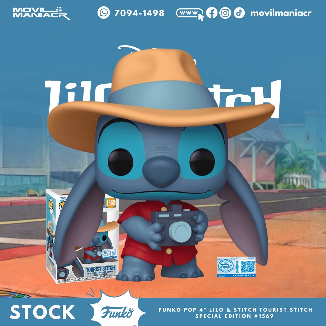 Funko Pop Lilo And Stitch Tourist Stitch Exclusivo #1569 – ¡Disponible ...