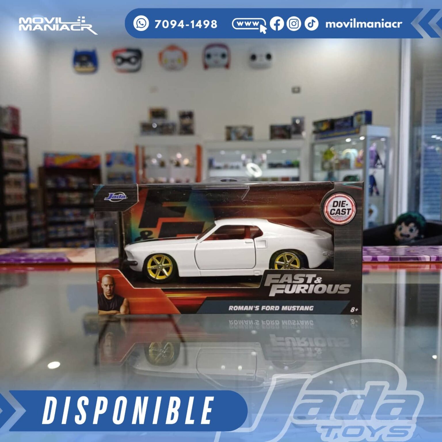 Carro Jada Toys Fast And Furious Roman's 1969 Ford Mustang Escala 1:32 ...