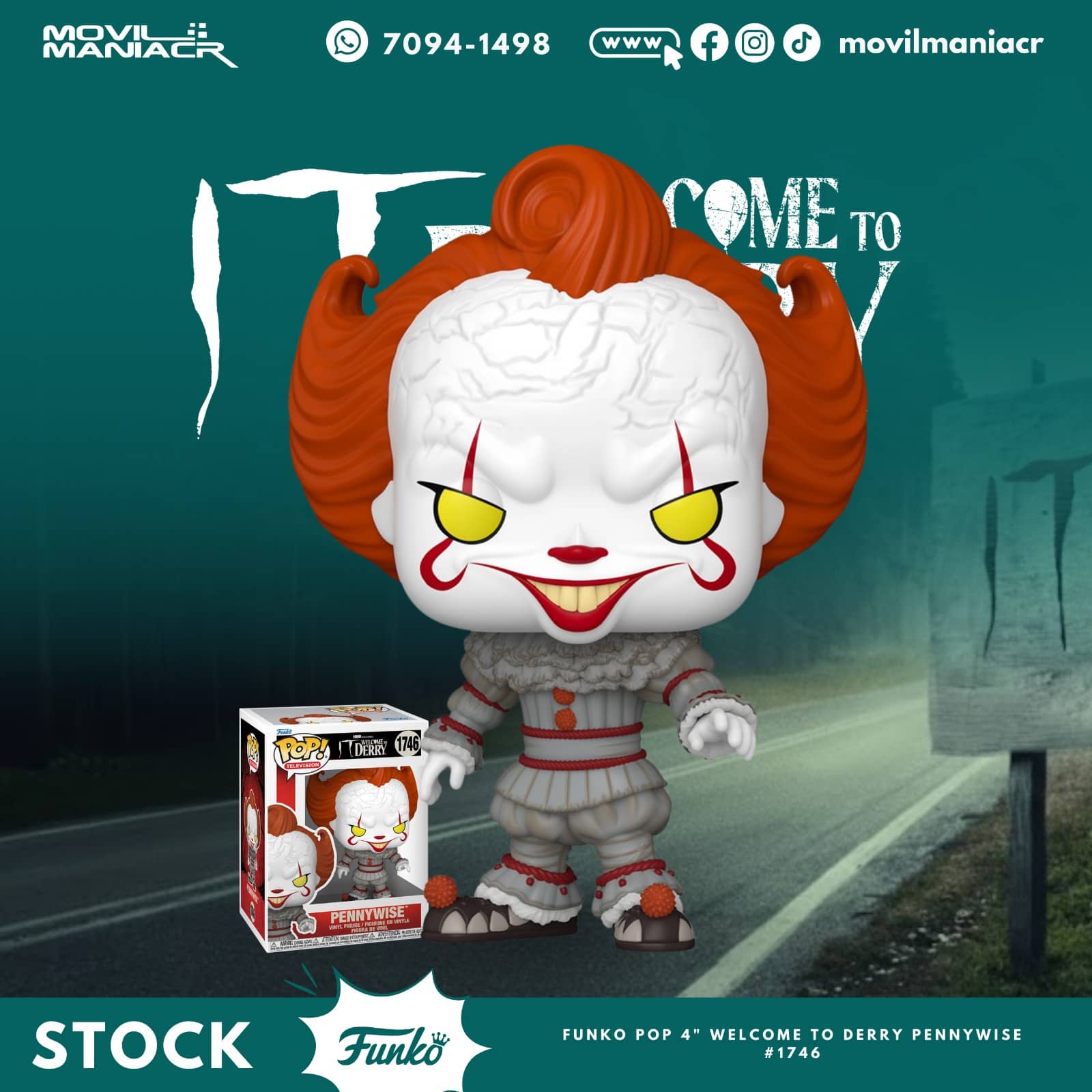Funko Pop It Welcome To Derry Pennywise #1746 – ¡Disponible Ahora ...