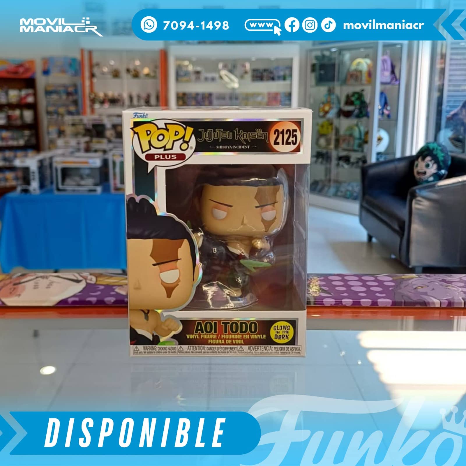 Funko Pop Jujutsu Kaisen Aoi Todo GITD #2125 - Plus – ¡Disponible Ahora ...