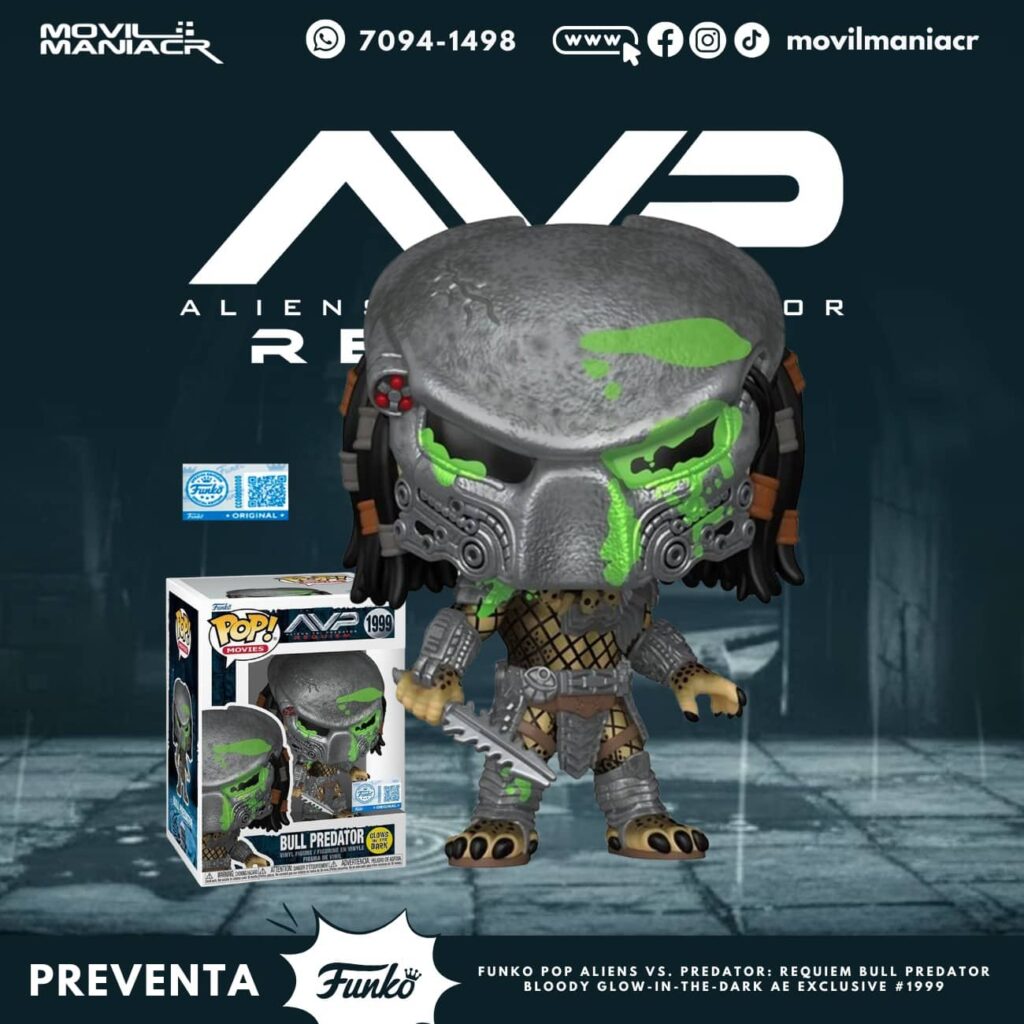 Funko Pop Aliens Vs. Predator: Requiem Bull Predator Bloody Exclusivo ...