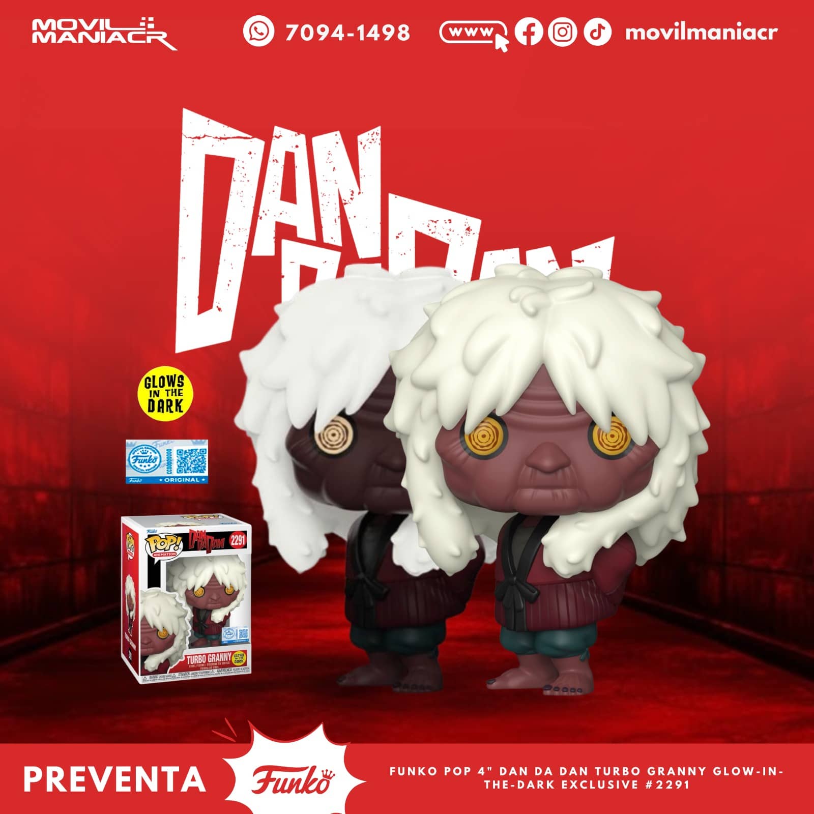 Funko Pop DanDaDan Turbo Granny GITD Exclusivo #2291 - (Preventa ...